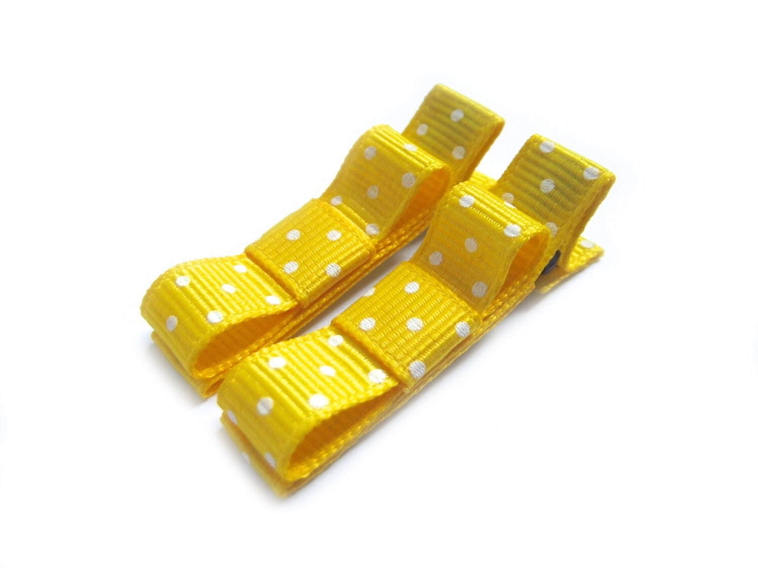 Yellow Hair Clips Yellow Polka Dot Hair Clips Yellow Tuxedo