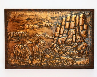 Embossed copper art | Etsy