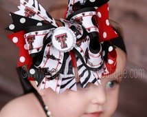 Unique texas tech hair bow related items | Etsy
