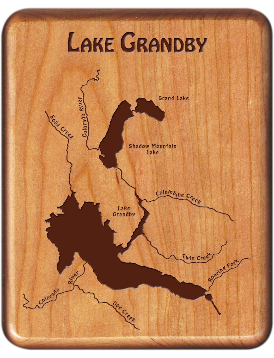 LAKE GRANBY COLORADO River Map Fly Box by StoneflyStudio on Etsy