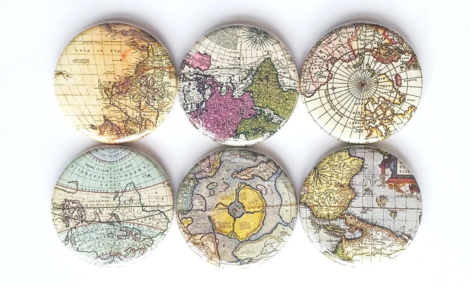 Map Magnets Refrigerator Magnets Colored World Maps Magnets