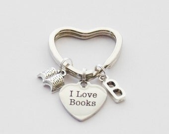 Book Keychain SMALL Book Keyring Personalized Keychain Book