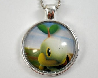 Pikachu Pokemon Necklace OR Keychain Upcycled Pokemon Card