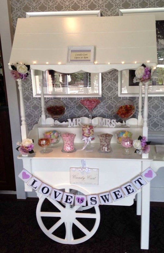 Love is sweet/SIGN ONLY/trolley decor/candy cart sign/Wedding