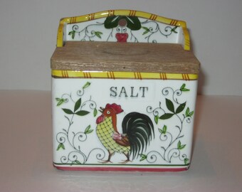 Rooster salt box | Etsy
