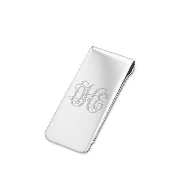 925 Sterling Silver Money Clip Personalized by ICEJEWELRYDesign