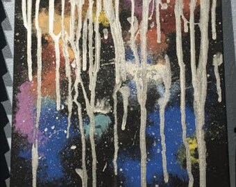 Items similar to Multi-layer acrylic abstract drip painting. on Etsy