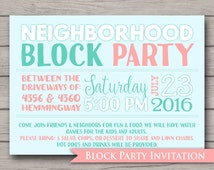 Unique block party related items | Etsy