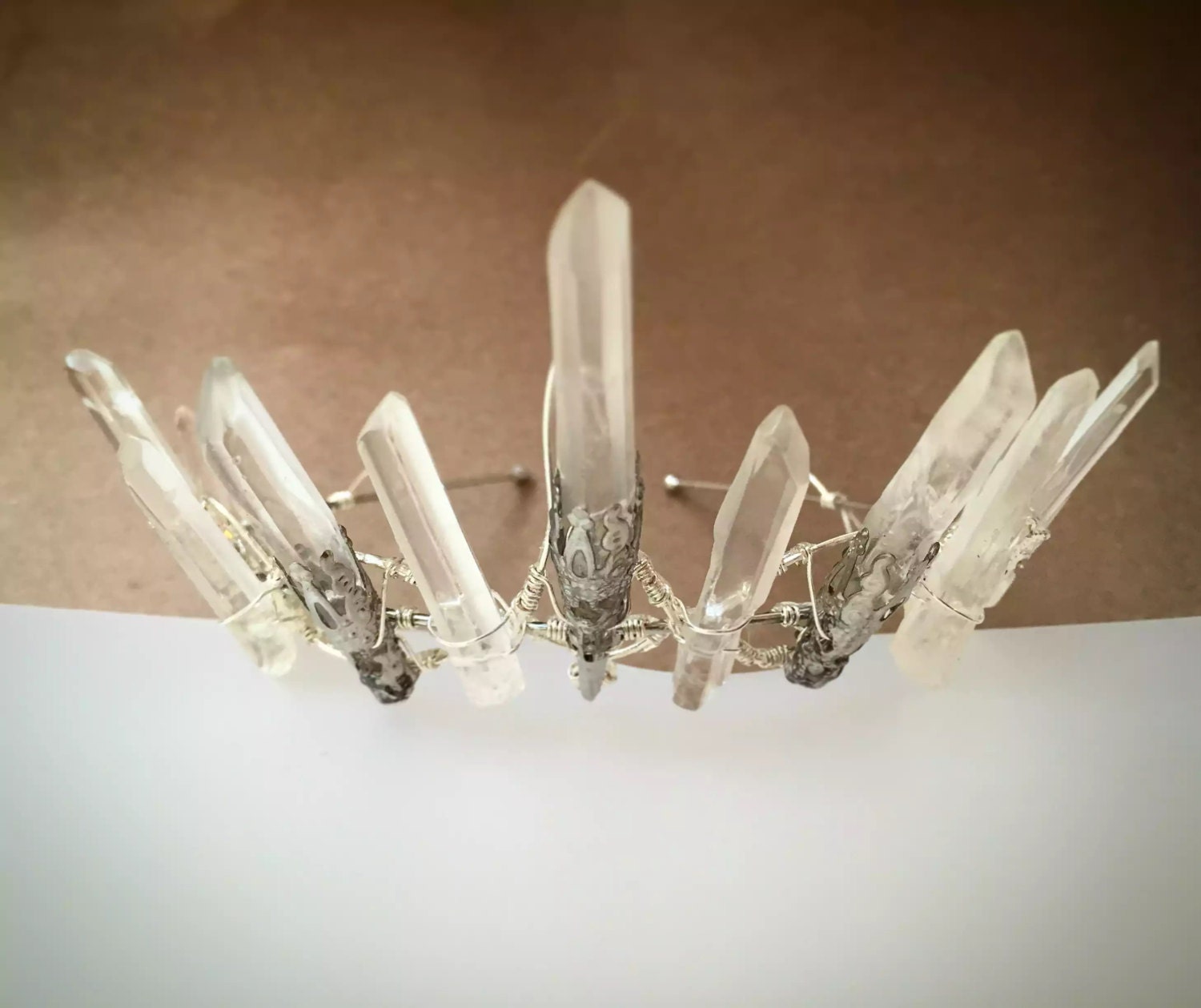 The CELESTE Crown Crystal Quartz Crown Tiara Magical