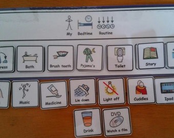 My Evening/Bedtime Routine Chart Visual Support Visual Aid for