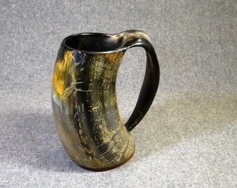 Cup made from cow horn beautiful and unique by RagnarTheTrader