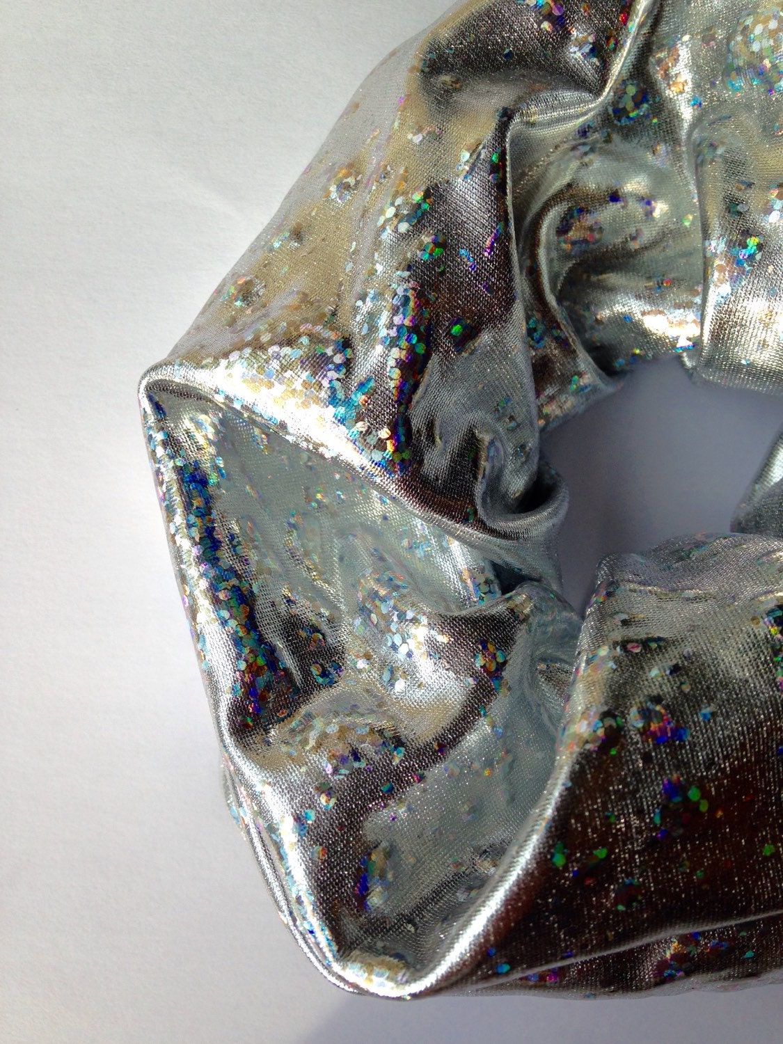 Holographic Iridescent Scrunchie Sparkly Hair by MadeInTheForest