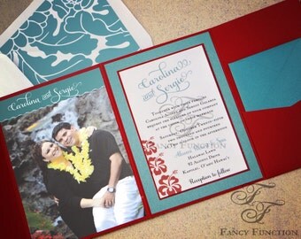 Pocket folder invite | Etsy