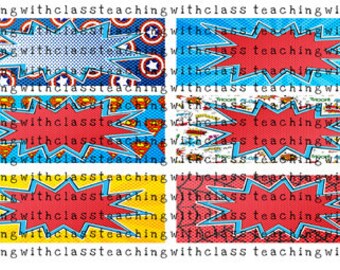 Superhero Classroom Reading Center Posters Pre-school