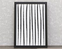 Popular items for white stripes poster on Etsy
