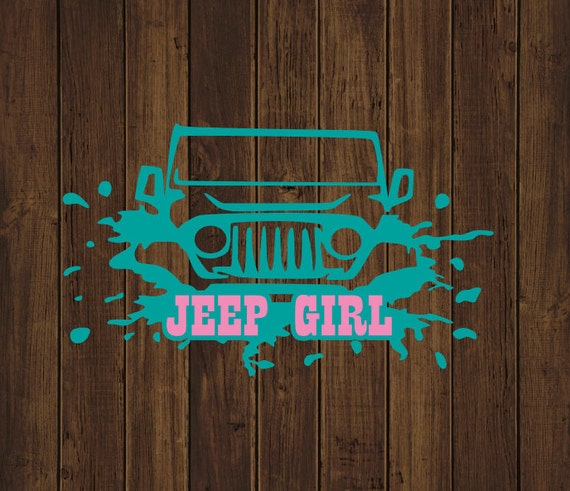 Jeep Girl Decal Jeep Decal Jeep Decal by CandDVinylDesigns