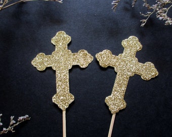 Cross cupcake topper | Etsy