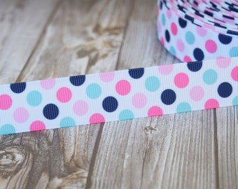 Unique pink and navy ribbon related items | Etsy