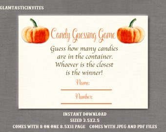 Candy guess game | Etsy