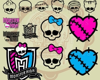 Items similar to Monster High Skull Logo Perler Bead Sprite on Etsy