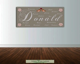 Unique family name canvas related items | Etsy