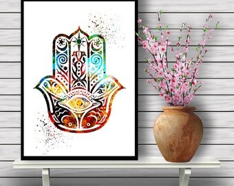 Hamsa art | Etsy