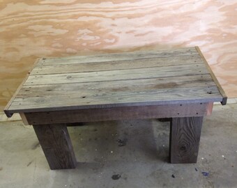 Items similar to STURDY! Rustic Repurposed Barn wood table on Etsy