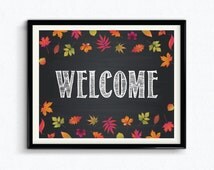 Unique autumn chalkboard related items | Etsy