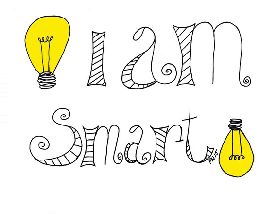 I am smart Printable Affirmation Coloring Page