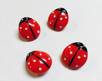 Lady bug buttons | Etsy