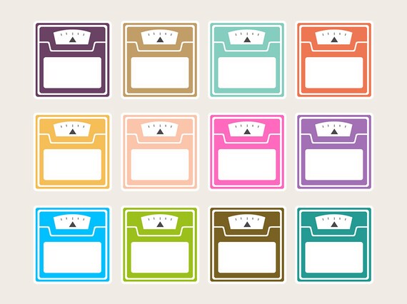 Weight Scale Stickers Fitness Scale Stickers Weight Loss