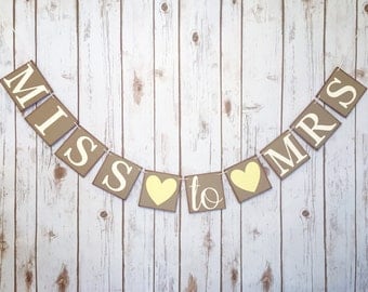 Miss to mrs sign | Etsy