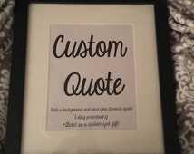 Unique custom quote frame related items | Etsy