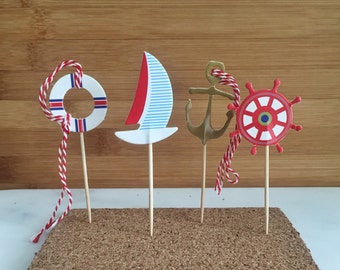 Sailing cake topper | Etsy