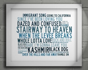 Led zeppelin lyrics | Etsy