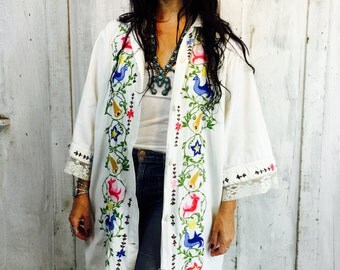 Vintage Artisan Guatemalan Dress//Vintage Cotton