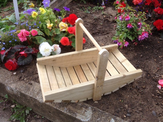 Handmade wooden garden trug from RecraftedDesign on Etsy Studio
