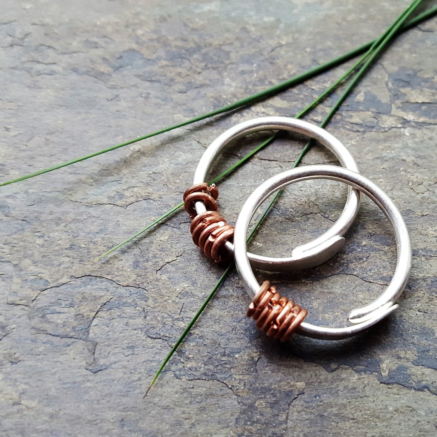 12g beringed hoops gauged hoop earrings handmade by