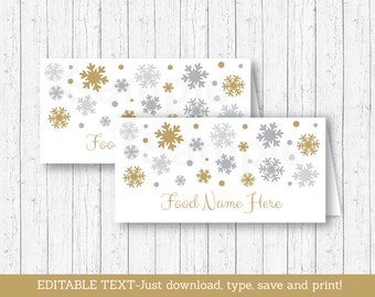 Winter place cards | Etsy