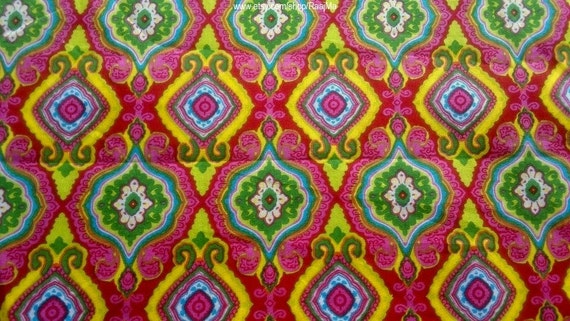 Bohemian Print Fabric By The Yard Hippie Fabric Indian Block
