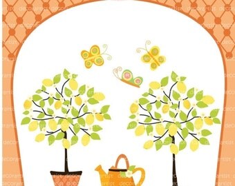 Lemon tree cards | Etsy