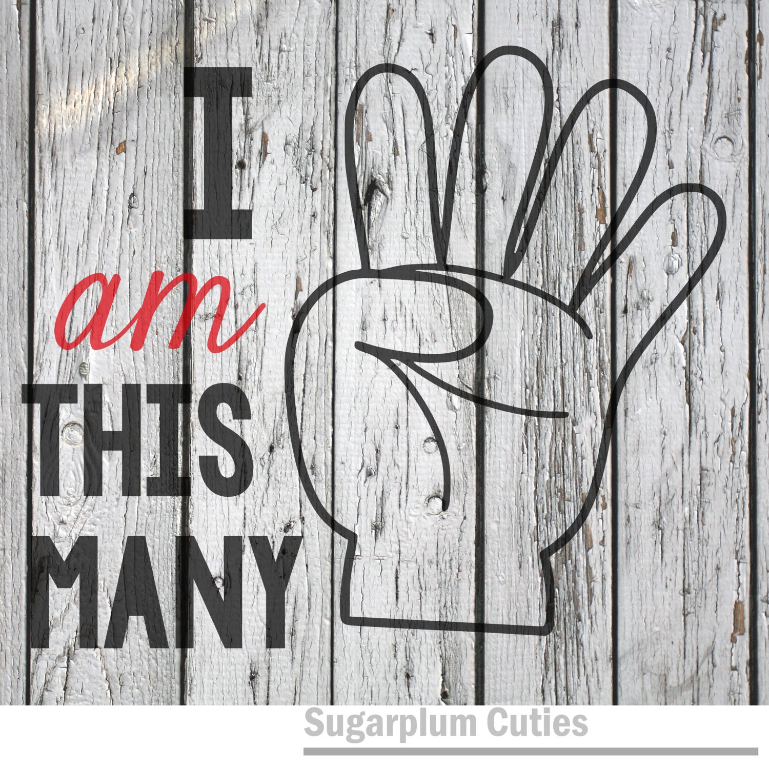 SVG PNG Studio3 Cut File I am This Many Four Silhouette
