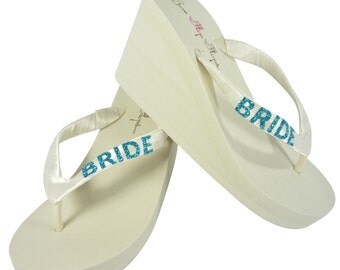 Wedding flip flops | Etsy