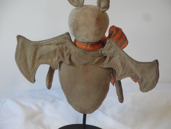Primitive Halloween Flying bat unique creepy bat cloth doll