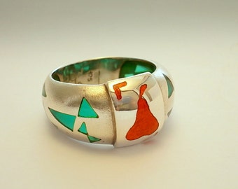 KEITH HARING RING. Silver Art. by MOSHIKOART on Etsy