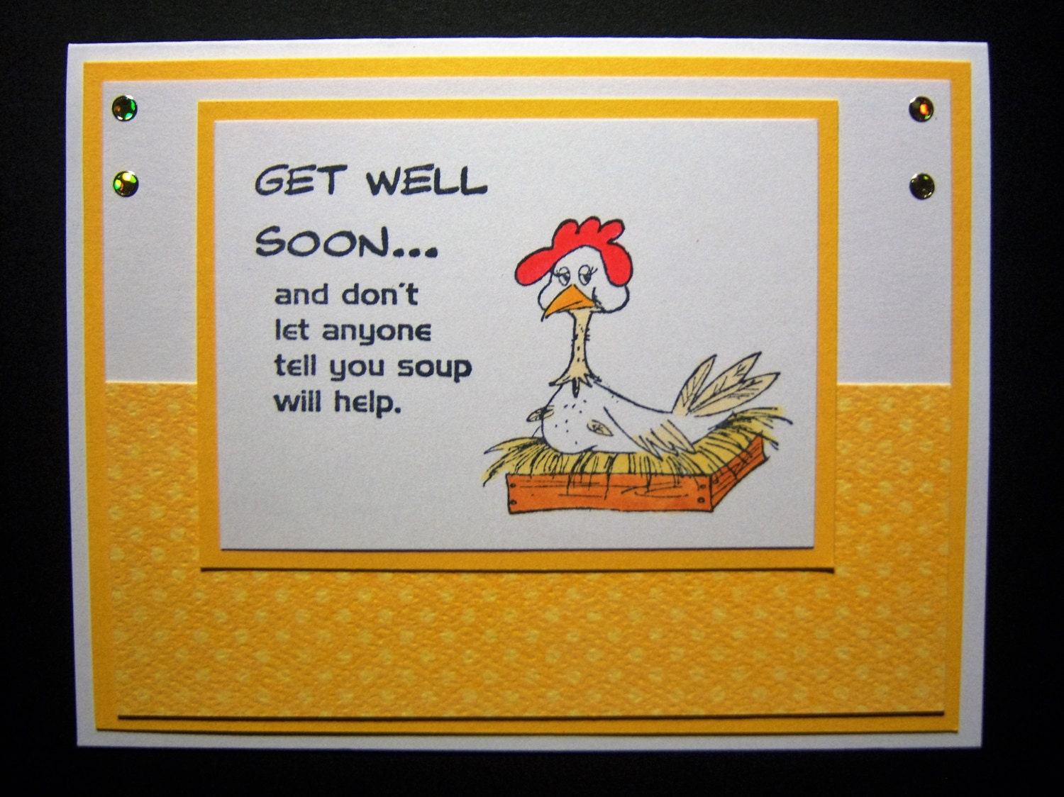 Chicken Soup Get Well Card by TijaCreations on Etsy