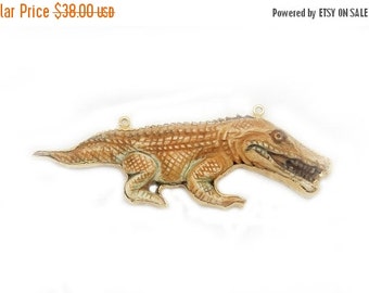 Unique gold crocodile related items | Etsy