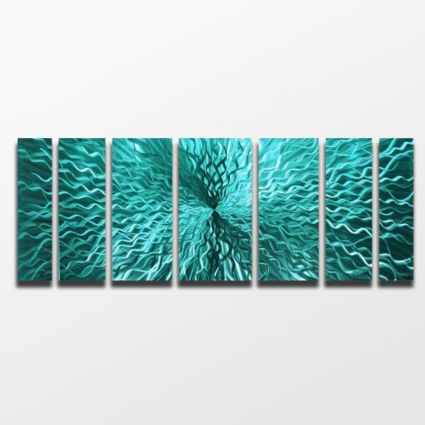 Large Metal Wall Art Sculpture Metal Art Panels Turquoise