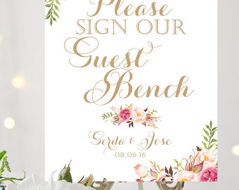 Guest bench sign | Etsy