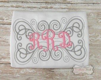 Swirl monogram | Etsy